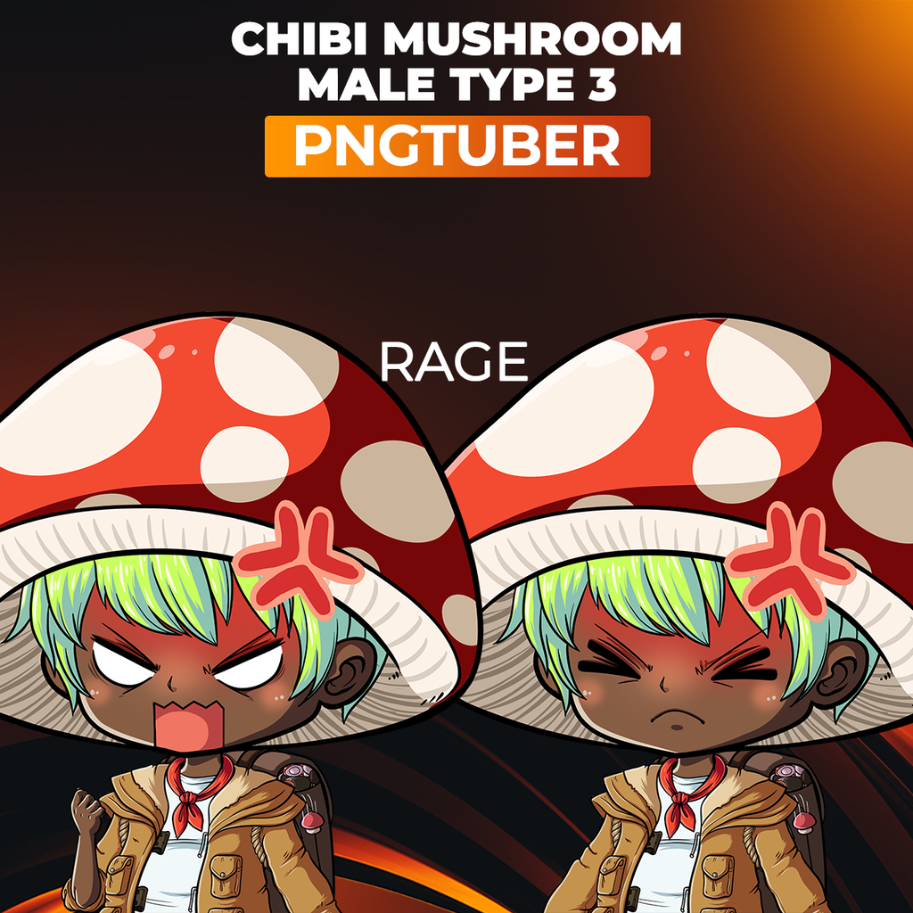 Animated Chibi Mushroom Male Type 3 VTuber Models - OWN3D