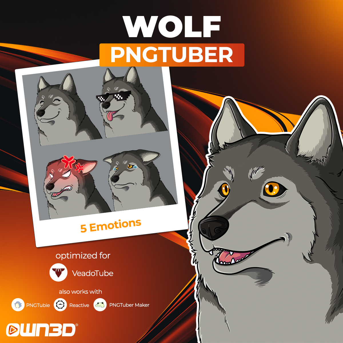 Animated Wolf VTuber Models - OWN3D