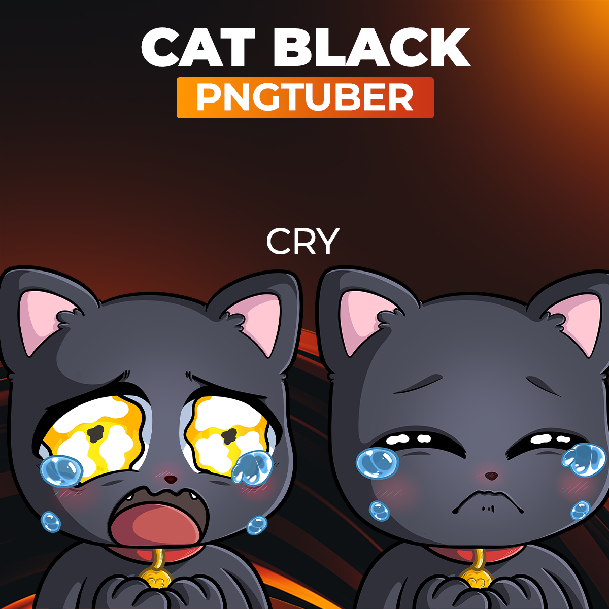 Animated Cat-Black VTuber Models - OWN3D