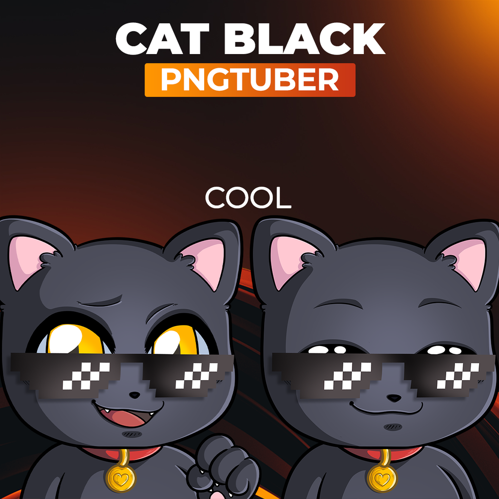 Animado Cat-Black Modelos de VTuber - OWN3D