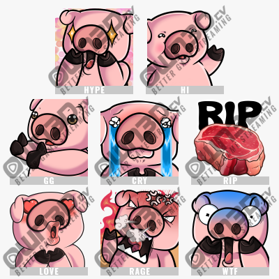 Animiert Piggy Twitch Sub Emote | Twitch Sub Emotes - OWN3D