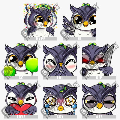 Animated OWL Twitch Sub Emote | Twitch Sub Emotes - OWN3D