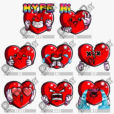 Heart Twitch Sub Emote | Twitch Sub Emotes - OWN3D