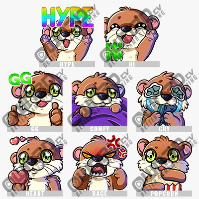 Otter Twitch Sub Emote | Twitch Sub Emotes - OWN3D