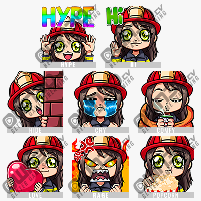 Animated Firefighter 1 Twitch Sub Emote | Twitch Sub Emotes - OWN3D