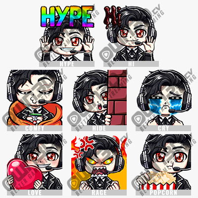 Gothic Boy Twitch Sub Emote | Twitch Sub Emotes - OWN3D