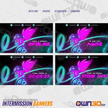 Vivid Intermission Banner - Offline, Pause, Start & End Screens - OWN3D