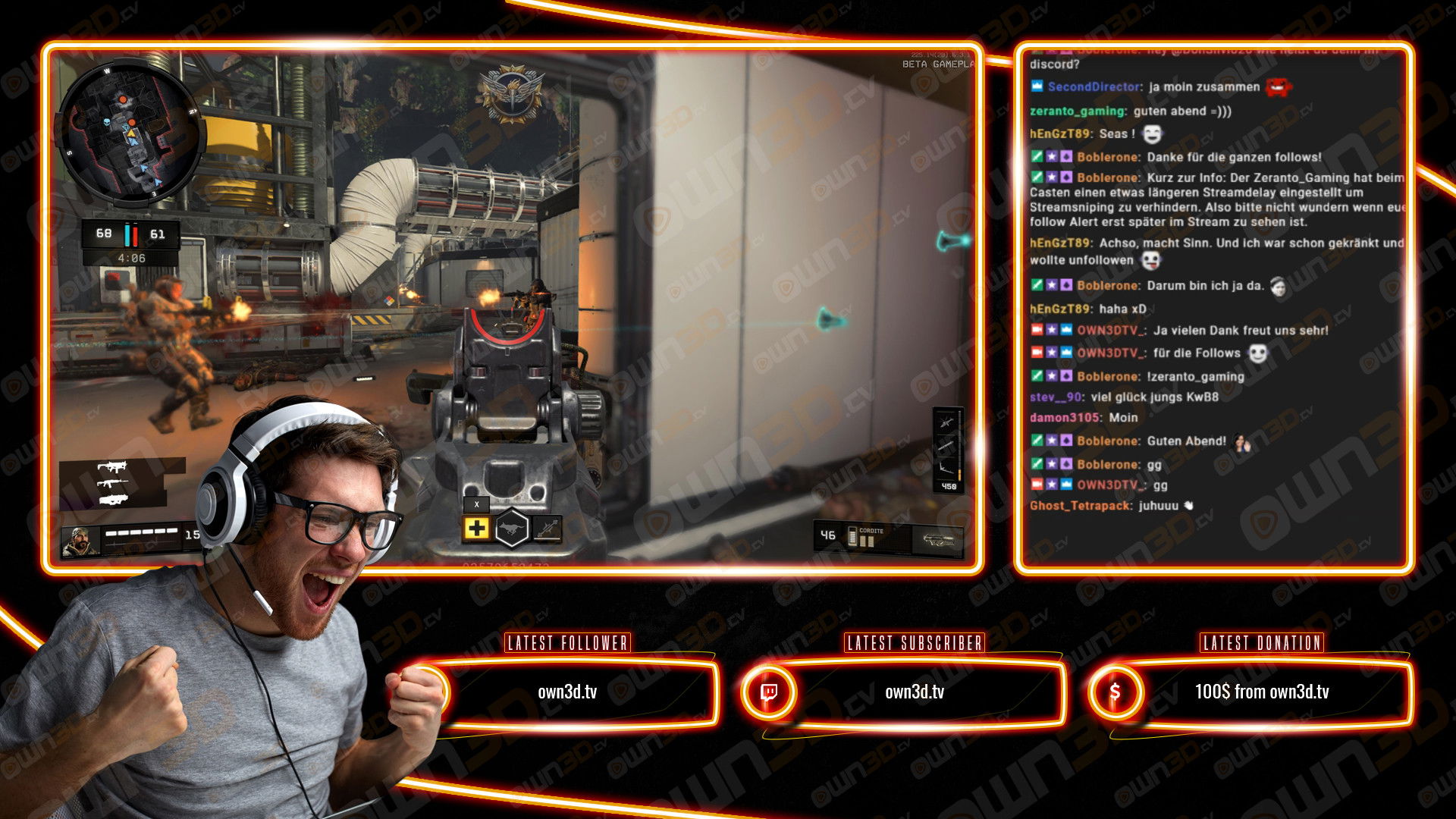 Neon Chat Overlay / Screen / Banner - OWN3D