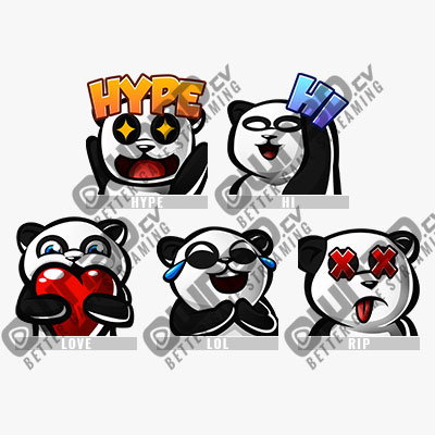 Panda HYPE Twitch Sub Emotes - #1 Streamer Shop | OWN3D