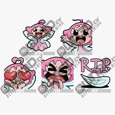 Fairy Emotes Twitch Sub Emote | Twitch Sub Emotes - 5 Pack - OWN3D