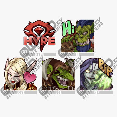 WOW Classic HordeTwitch Sub Emotes - La tienda para Streamers Nº1 | OWN3D