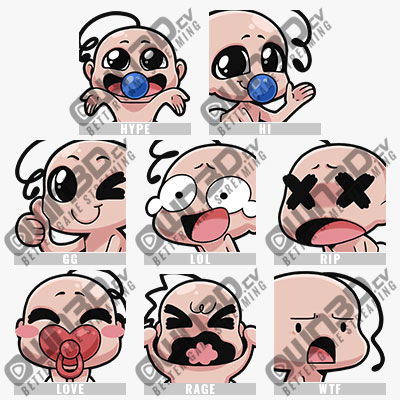 Baby Emotes Twitch Sub Emote | Twitch Sub Emotes - 8 Pack - OWN3D