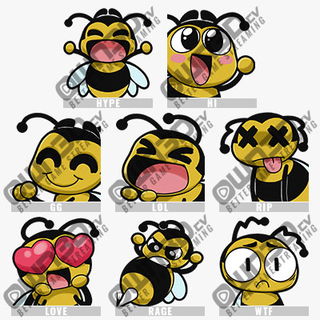 Animated Bee Twitch Sub Emote | Twitch Sub Emotes - 8 Pack - OWN3D