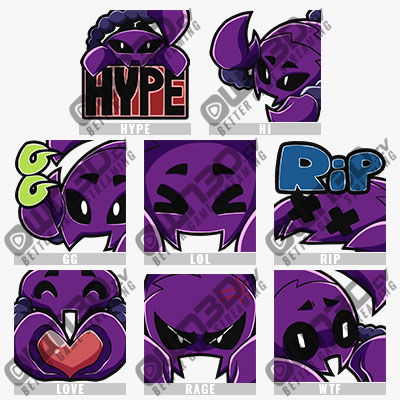 Scorpion Emotes Twitch Sub Emote | Twitch Sub Emotes - 8 Pack - OWN3D