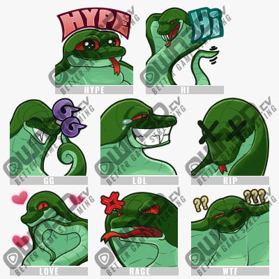 Snake Twitch Sub Emotes - #1 Shop for Streamers | OWN3D