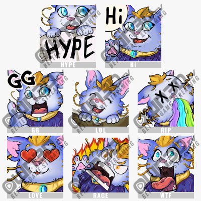 Yuumi Twitch Sub Emote | Twitch Sub Emotes - 8 Pack - OWN3D