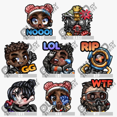 Lifeline NOOO Apex Legends Twitch Sub Emotes - #1 Streamer Shop | OWN3D