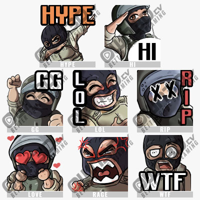 Animated CSGO Twitch Sub Emote | Twitch Sub Emotes - 8 Pack - OWN3D