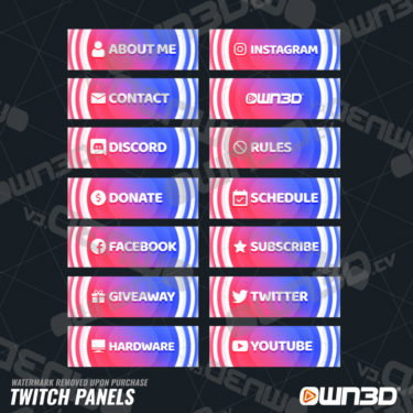 Gradient Twitch Panels - OWN3D