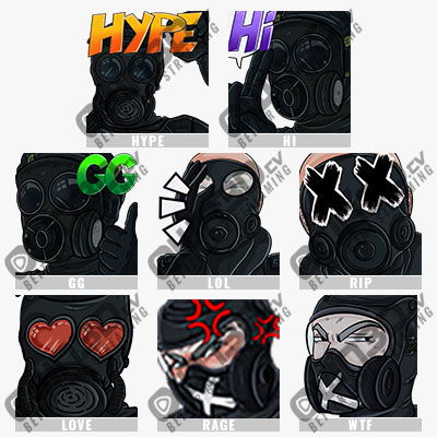 SAS Rainbow Six Siege Twitch Sub Emote | Twitch Sub Emotes - 8 Pack - OWN3D