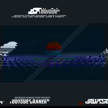 Synthwave YouTube Banner - OWN3D