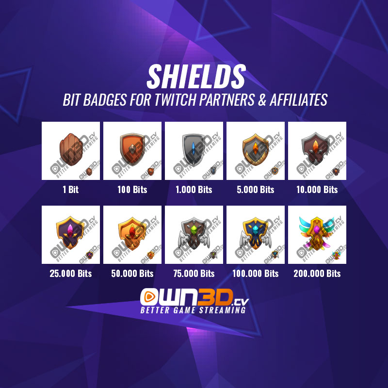 The best twitch bit & cheer badges for streamers 🌟