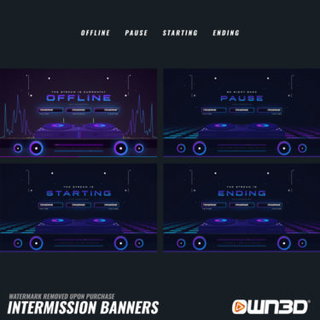 DJ Intermission Banner - Offline, Pause, Start & End Screens - OWN3D