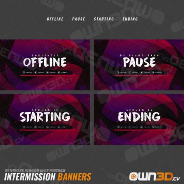 Brush Intermission Banner - Offline, Pause, Start & End Screens - OWN3D