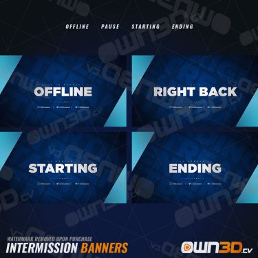 Clean Intermission Banner - Offline, Pause, Start & End Screens - OWN3D