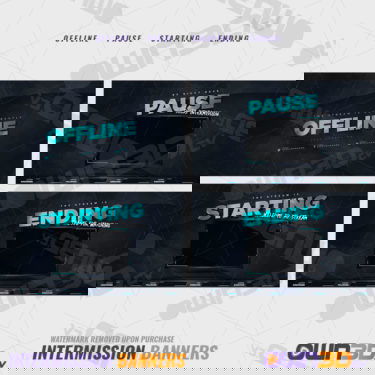 Modern Intermission Banner - Offline, Pause, Start & End Screens - OWN3D