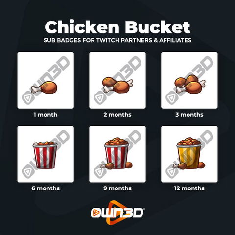 Burger Twitch Sub Badges - #1 Streamer Shop | OWN3D