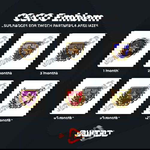 CSGO Emblem Twitch Sub Badges - 6 Pack - OWN3D