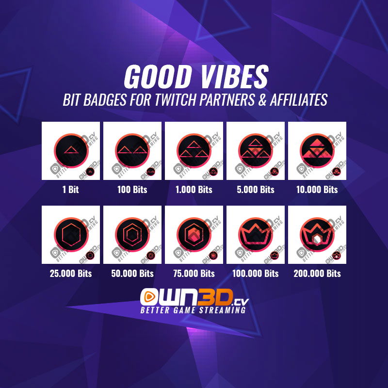 The best twitch bit & cheer badges for streamers 🌟