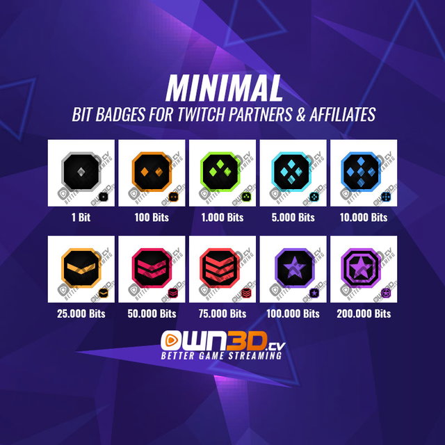 The best twitch bit & cheer badges for streamers 🌟