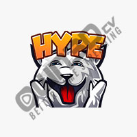 White Wolf HYPE Twitch Sub Emote | Twitch Sub Emotes - OWN3D